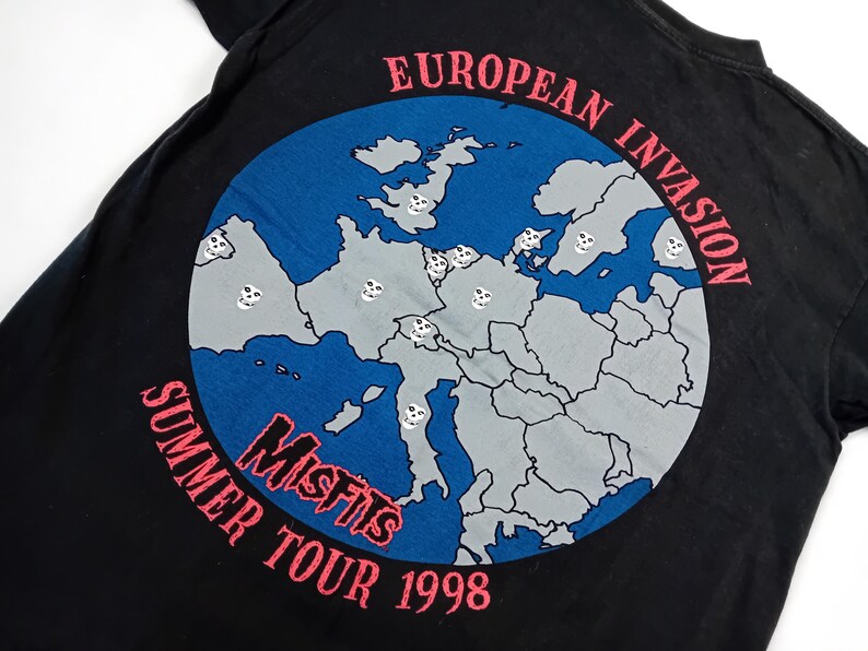 Vintage Rare 1998 Misfits Tour T-shirt Danzig Punk Ramones Cramps ...