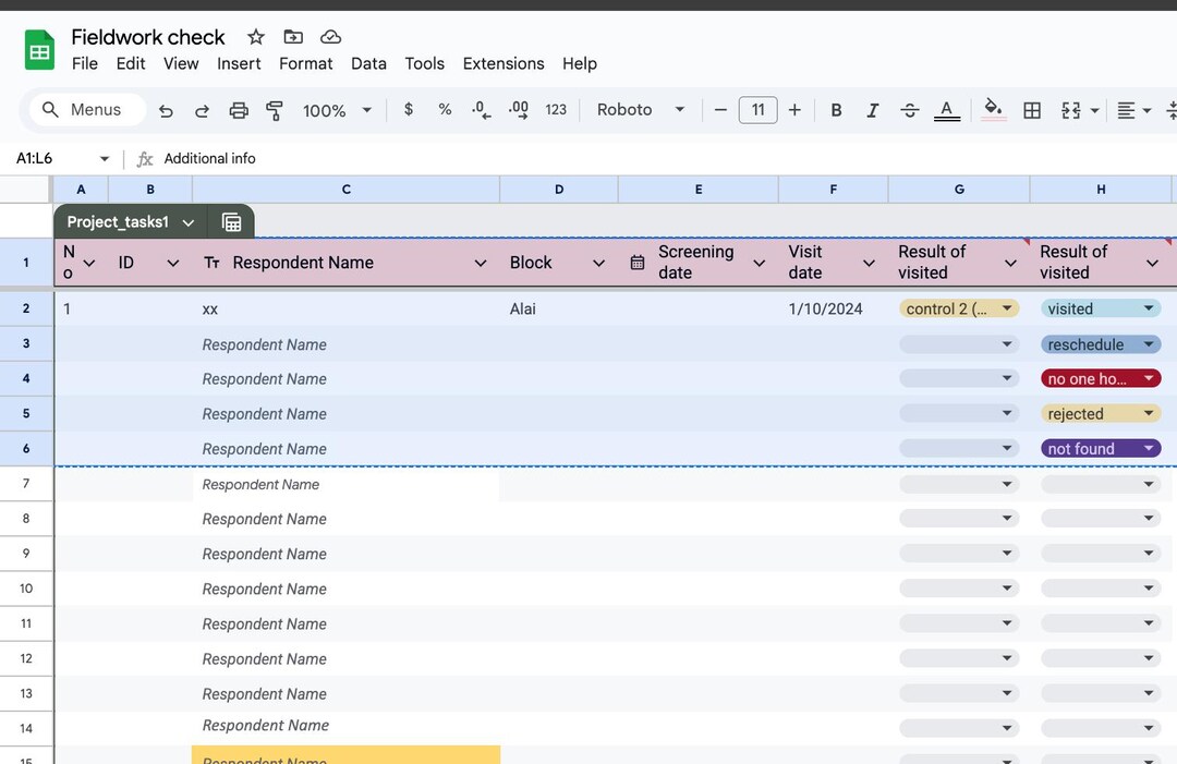 Phd Fieldwork Data Collection Template | Editable Research Tracker - Etsy