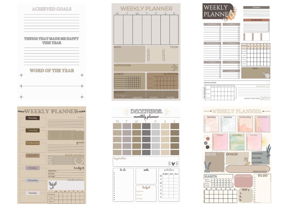 Best 2025 Digital Planner - Weekly, Mounthly and Yearly Calendar ...