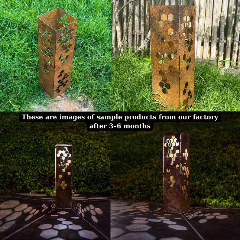 Rusty Bird Garden Column: Laser-cut Metal Yard Art Sculpture - Etsy
