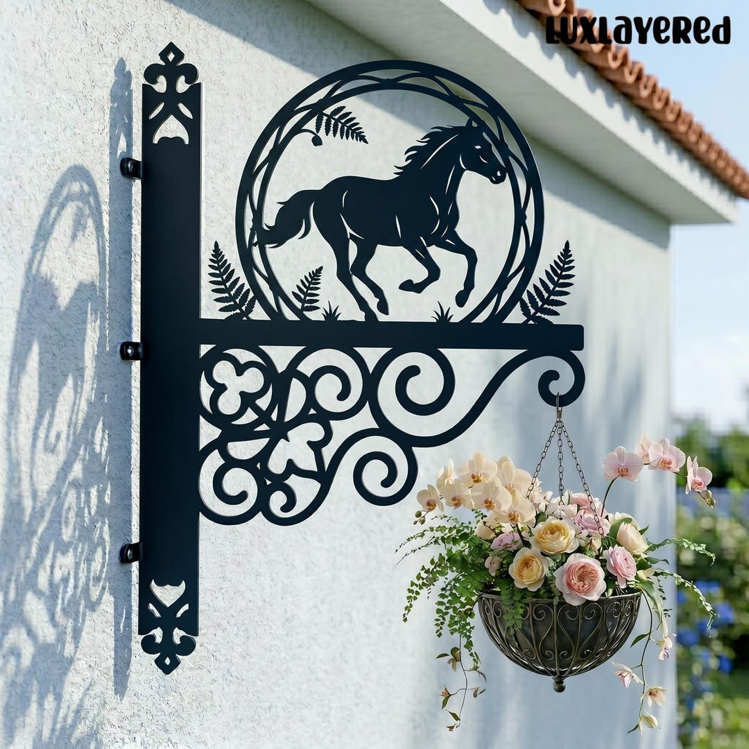 Horse Metal Hanging Bracket, Equestrian Wall Bracket, Horse Lover ...
