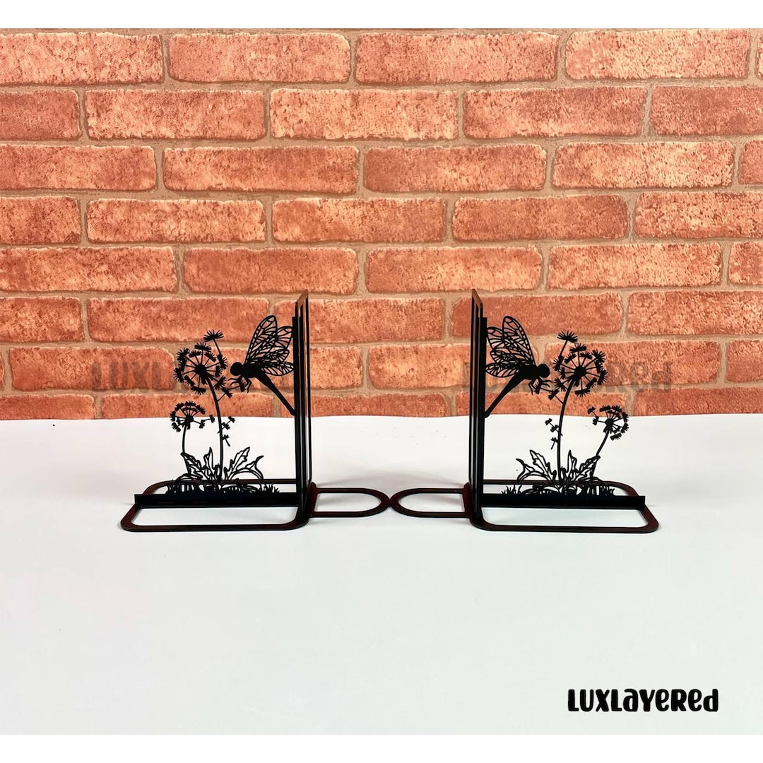 Dandelion Flower Metal Bookends, Custom Flower Book Ends, Dandelion Art ...