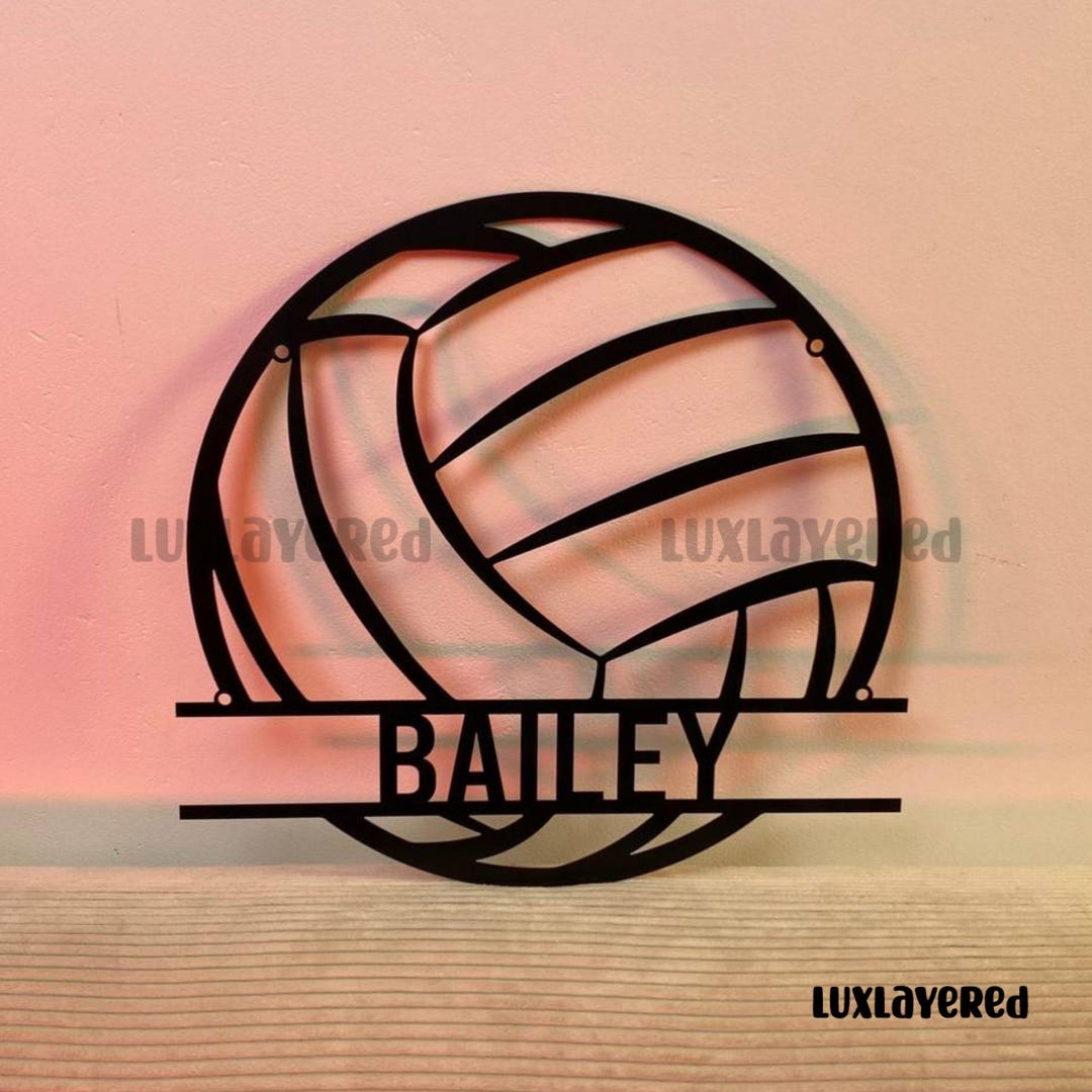 Personalized Volleyball Metal Sign, Volleyball Ball Led Light, Player ...