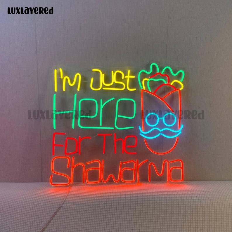 Custom Shawarma LED Neon Sign: Restaurant Decor, Middle Eastern Food - Etsy