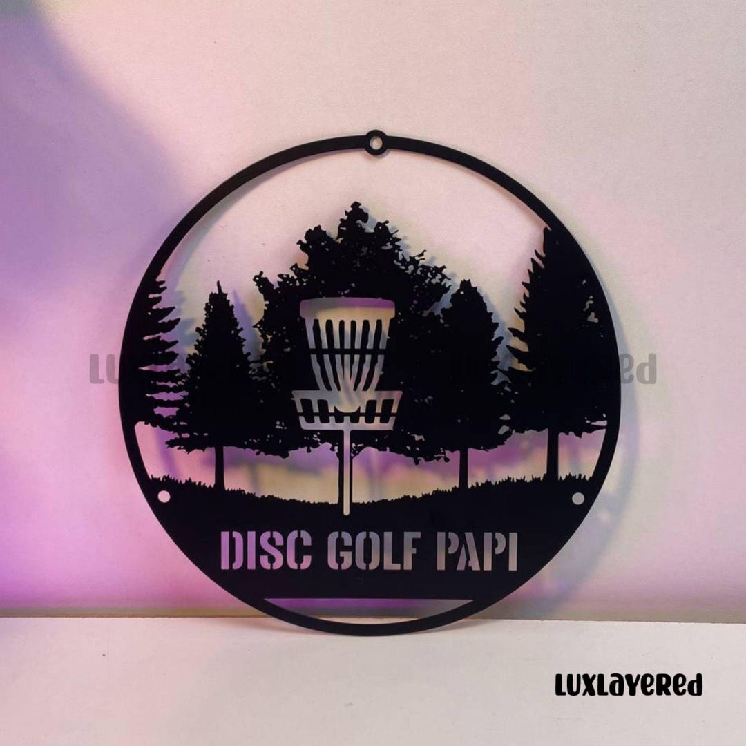 Personalized Disc Golf Metal Sign, Disc Golf Player Led Light, Disc ...