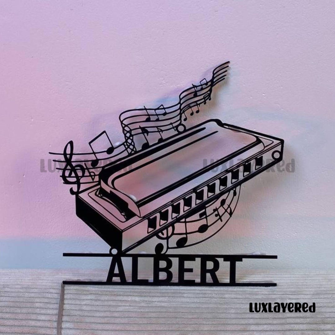 Personalized Harmonica Metal Sign, Harmonica Led Light, Musical ...