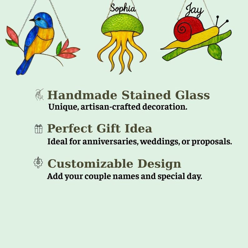 Heart Stained Glass Suncatcher, Woven Love Heart Window Decor, Knot ...