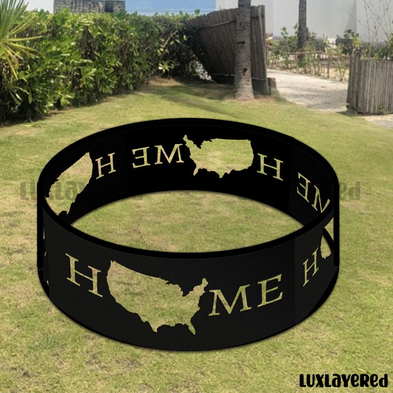 Custom America Map Fire Ring: Stainless Steel Bonfire Pit - Etsy