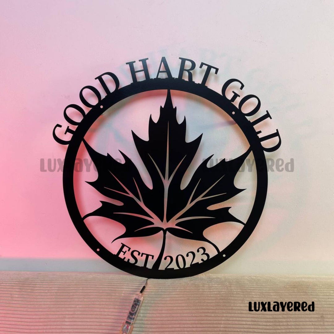Personalized Maple Leaf Metal Sign, Maple Leaf Led Light, Maple Leaf ...
