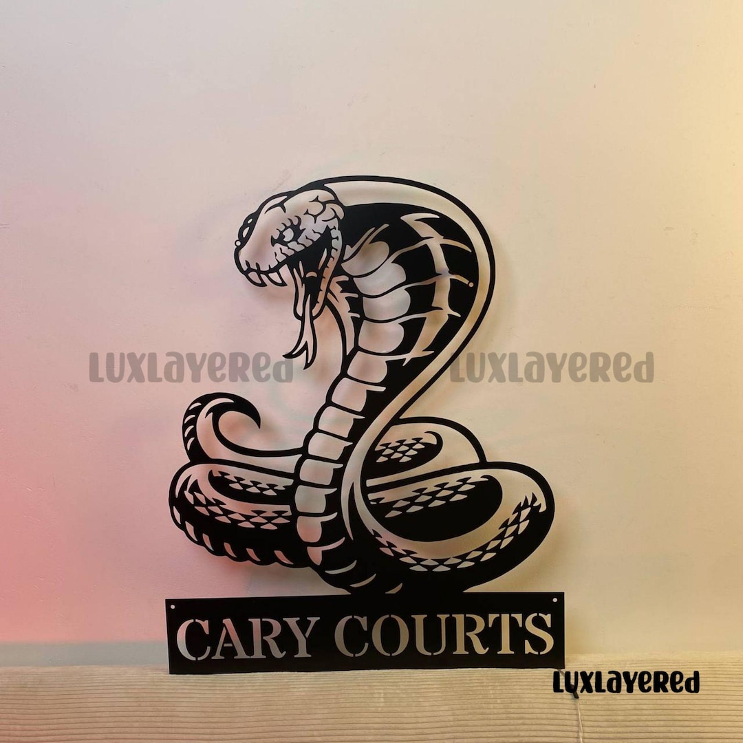 Personalized King Cobra Snake Metal Sign, Cobra Rattlesnake Led Light ...