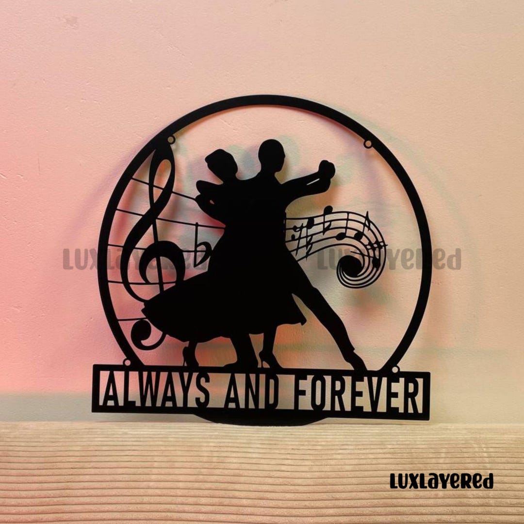 Personalized Couple Dance Metal Sign, Dancing Led Light, Dancer Name ...