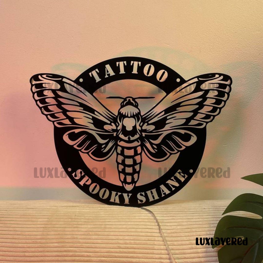 Personalized Tattoo Metal Sign, Tattoo Studio Led Light, Ink Studio ...
