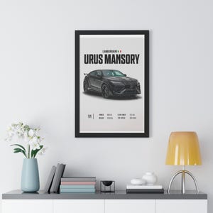 Luxury Framed Urus Mansory Vertical Poster, High-end Car Wall Art ...