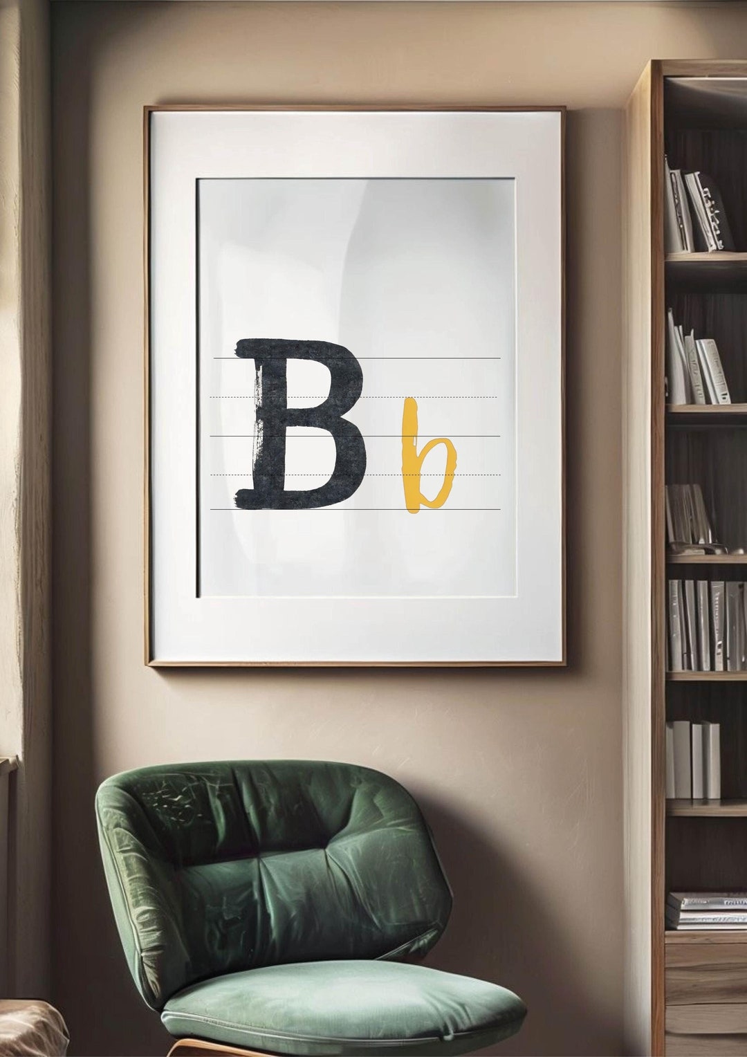 Printable Alphabet Letter B Wall Art | Digital Download Home Decor ...