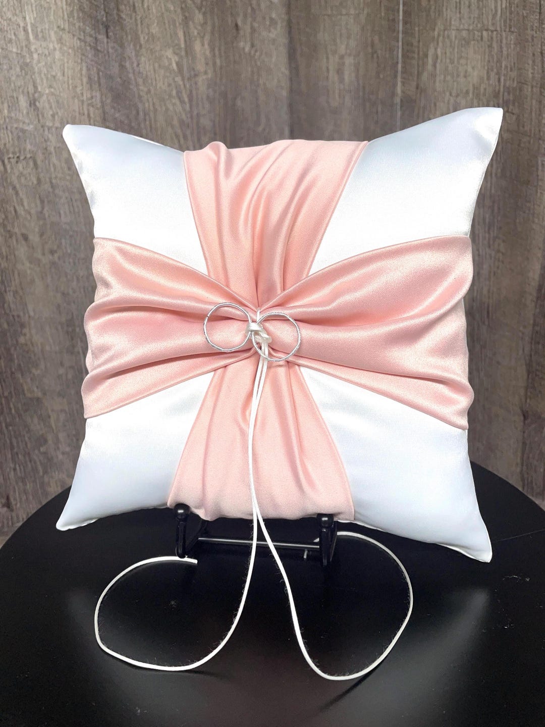 Decorate Yourself Blush Pink Sashes Ring Bearer Pillow • White, off ...