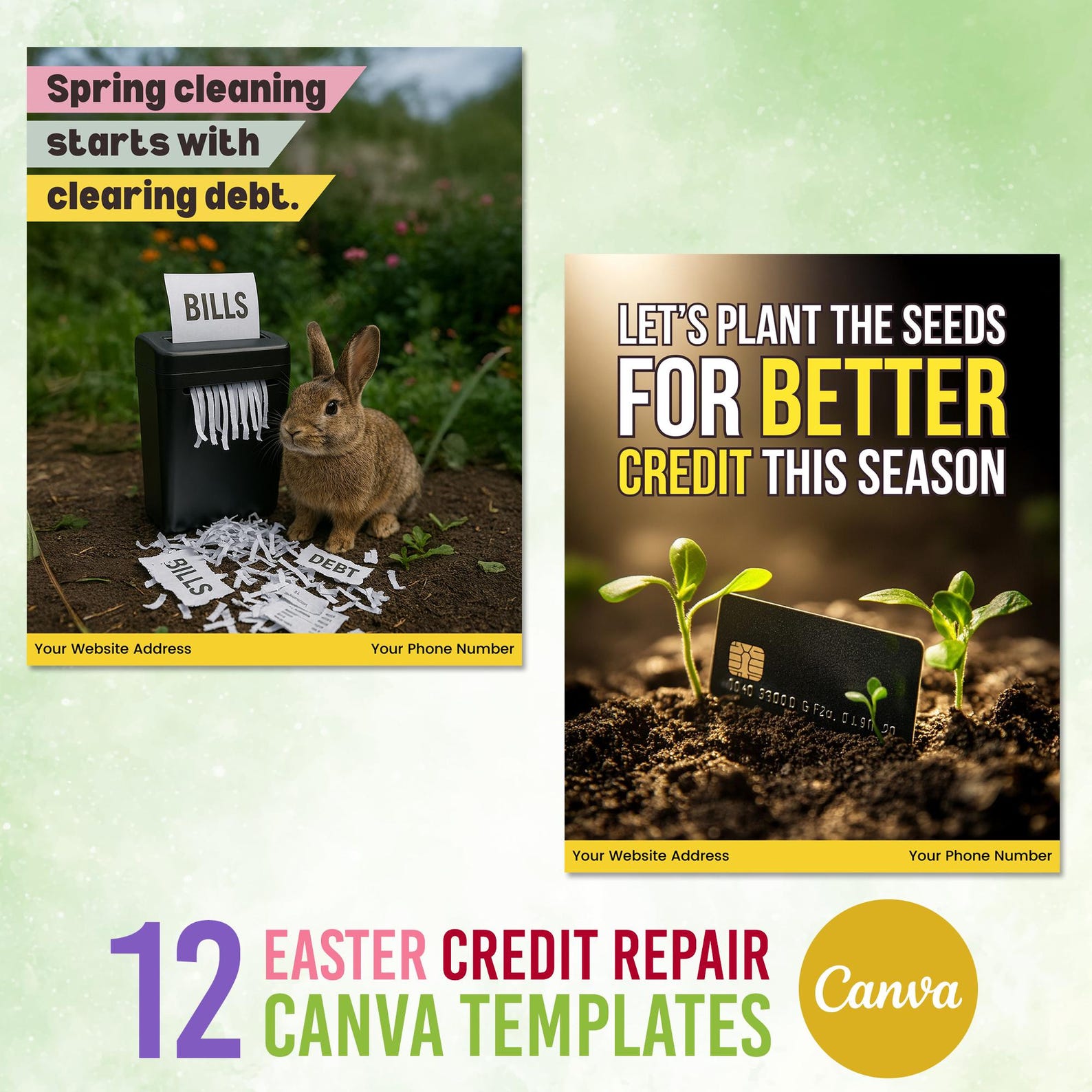 12 Easter Credit Repair Templates | Credit Score Flyer | Credit Restore ...
