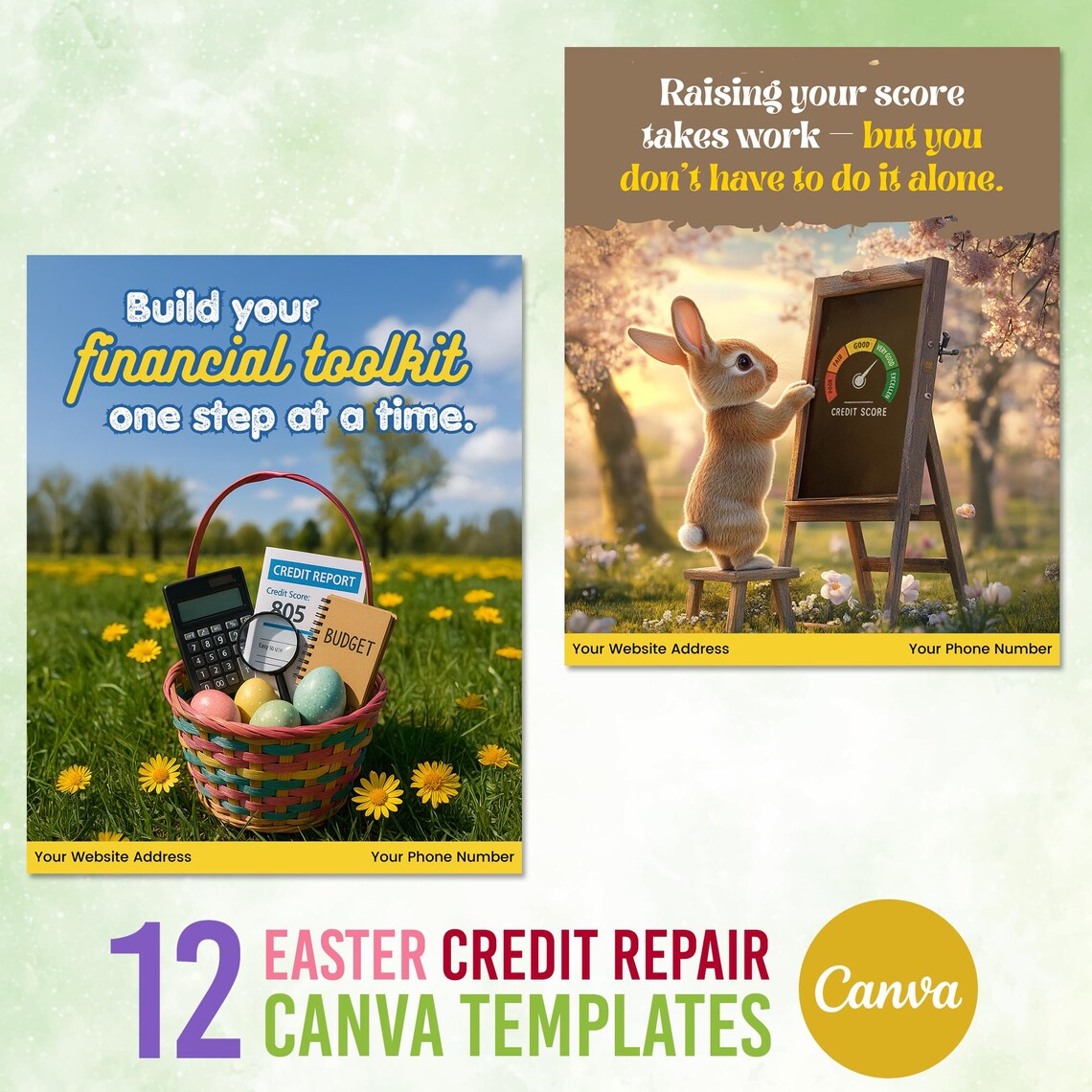 12 Easter Credit Repair Templates | Credit Score Flyer | Credit Restore ...