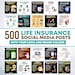 500 Life Insurance Posts for Social Media With Your Logo and Brand ...