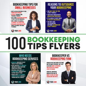 100 Bookkeeping Tips Flyers for Social Media - With Your Photo - Etsy