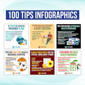 200 Health Insurance Posts for Social Media With Your Logo and Brand ...