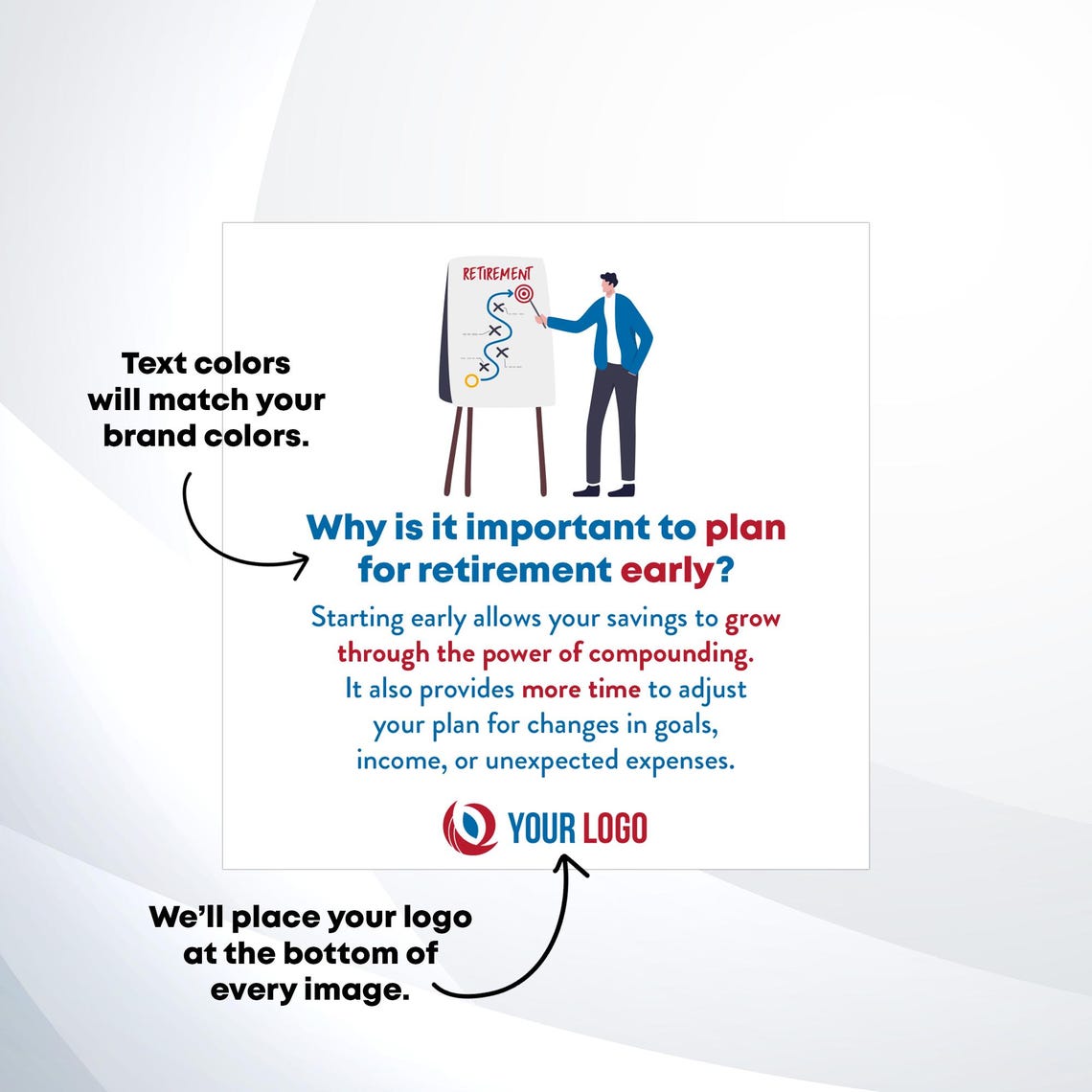 200 Retirement Planning Posts for Social Media With Your Logo and Brand ...
