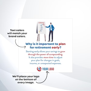 200 Retirement Planning Posts for Social Media With Your Logo and Brand ...