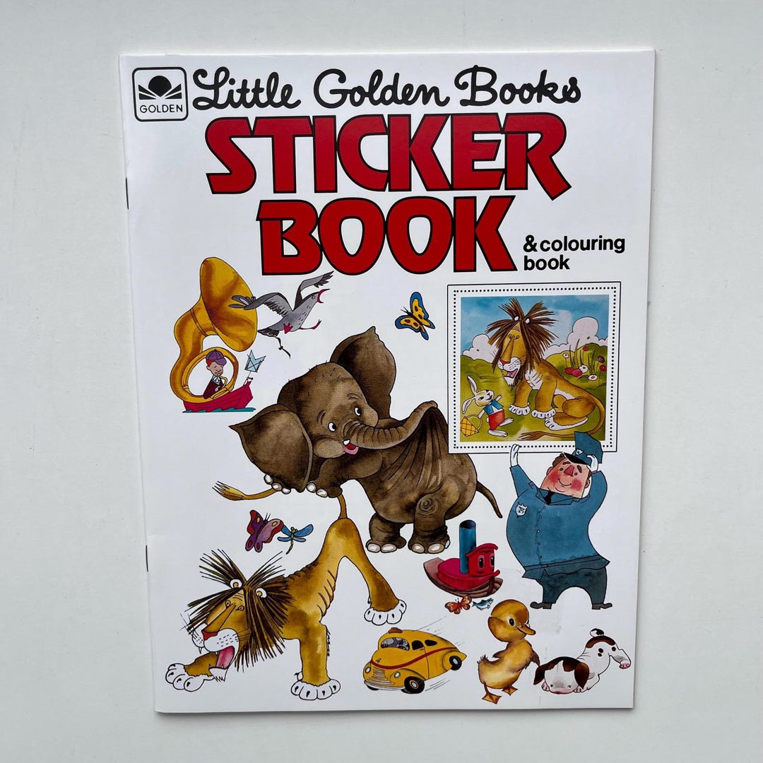 Little Golden Book Sticker and Colouring Book 1989 - Complete, Unused ...