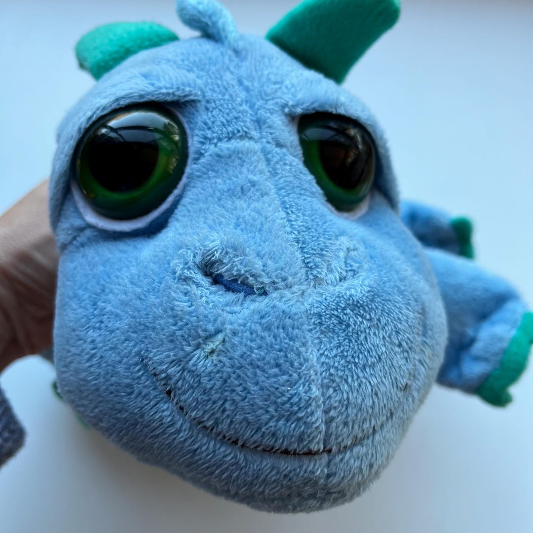 Russ Berrie Dragon Plush - Big Eyes Peepers Bean-filled Soft Toy Dragon ...