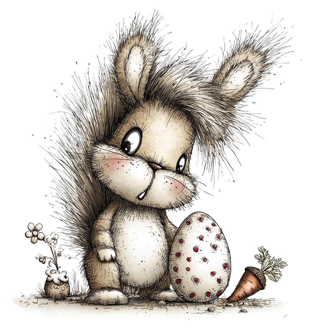 Easter Animal Clipart Set, 25 Spring Animals, Bunny Chick Mouse Frog ...