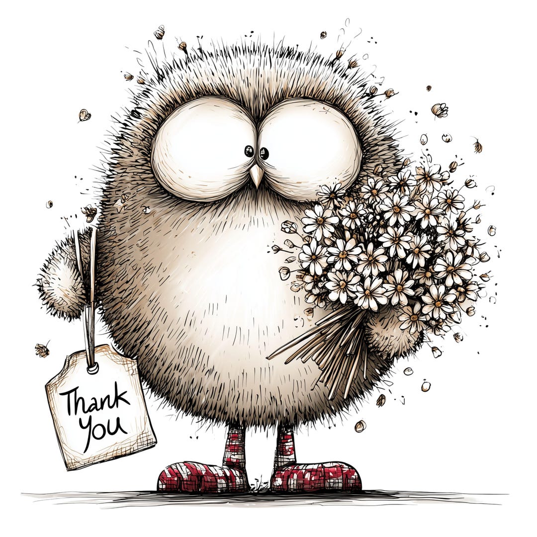 Whimsical Thank You Animal Clipart Bundle, 11 Cute Thanks PNG, Nursery ...