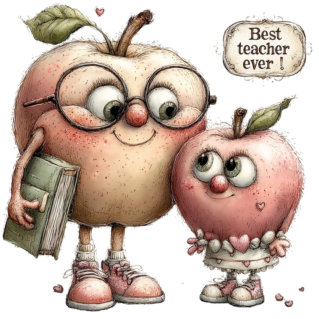 Thank You Teacher Clipart PNG Bundle - 19 Appreciation Designs for ...