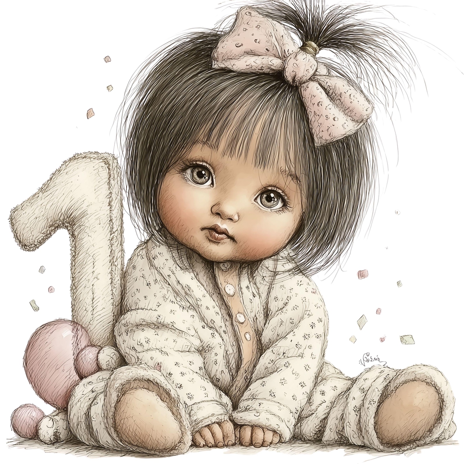 Birthday Girl Number Clipart 1–13 PNG, Birthday Numbers for Girls, Kids ...