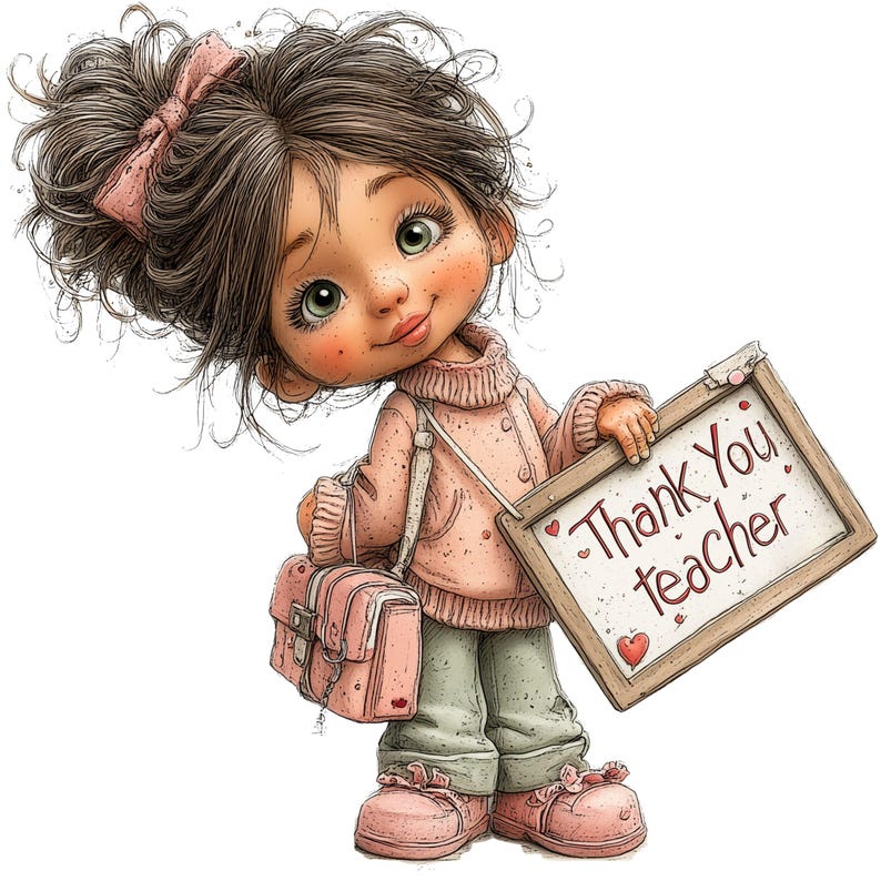 Thank You Teacher Clipart PNG Bundle - 19 Appreciation Designs for ...