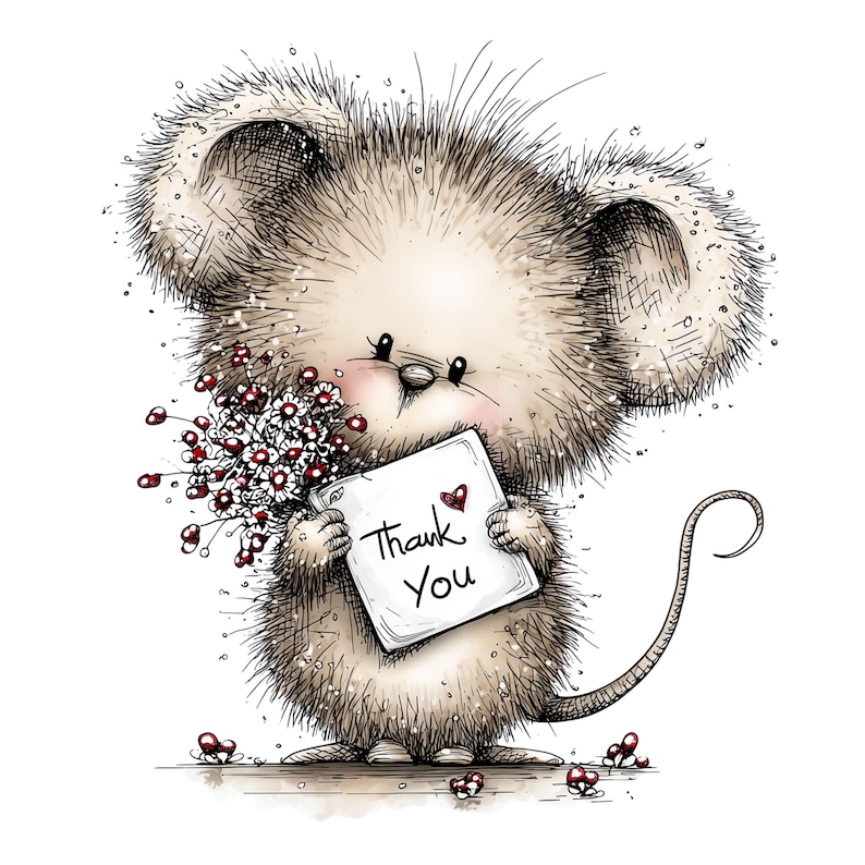 Whimsical Thank You Animal Clipart Bundle, 11 Cute Thanks PNG, Nursery ...