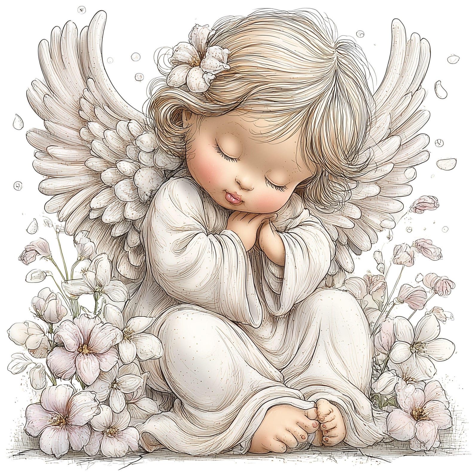 Sympathy Lilies & Candle Memorial Clipart Bundle, 18 Soft Neutral ...