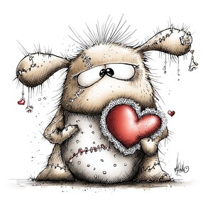 Valentine Monster Clipart Bundle, 20 Valentine Monster Characters ...