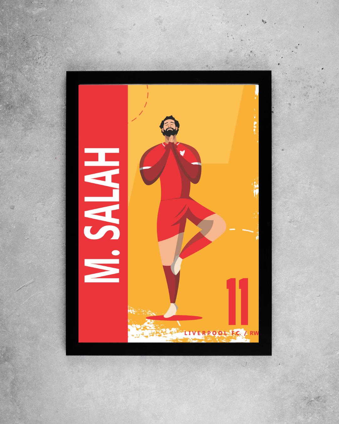 Mohamed Salah Digital Poster Set, Iconic Portrait and Electrifying Goal ...