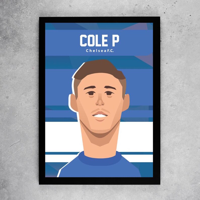 Cole Palmer Digital Portrait Poster | Soccer Wall Art Gift for Fans ...