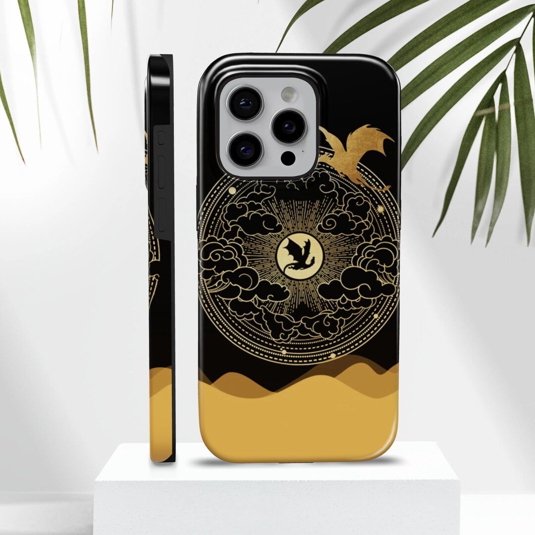 Fourth Wing Inspired Phone Case,black and Gold Marble iPhone Case ...