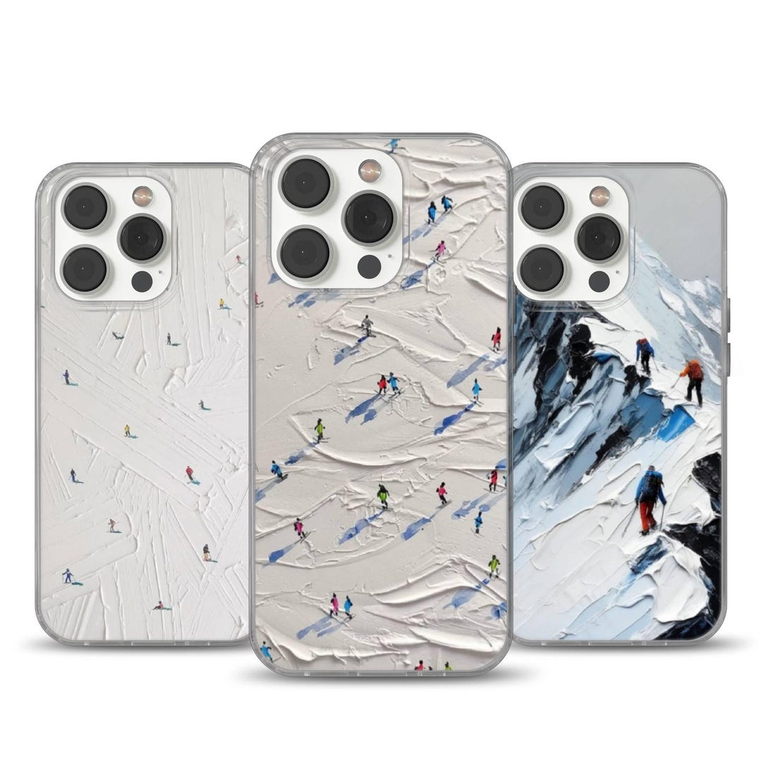 Winter Mountains Phone Case Ski Snowboard Alps Cover for iPhone 16e, 17 ...