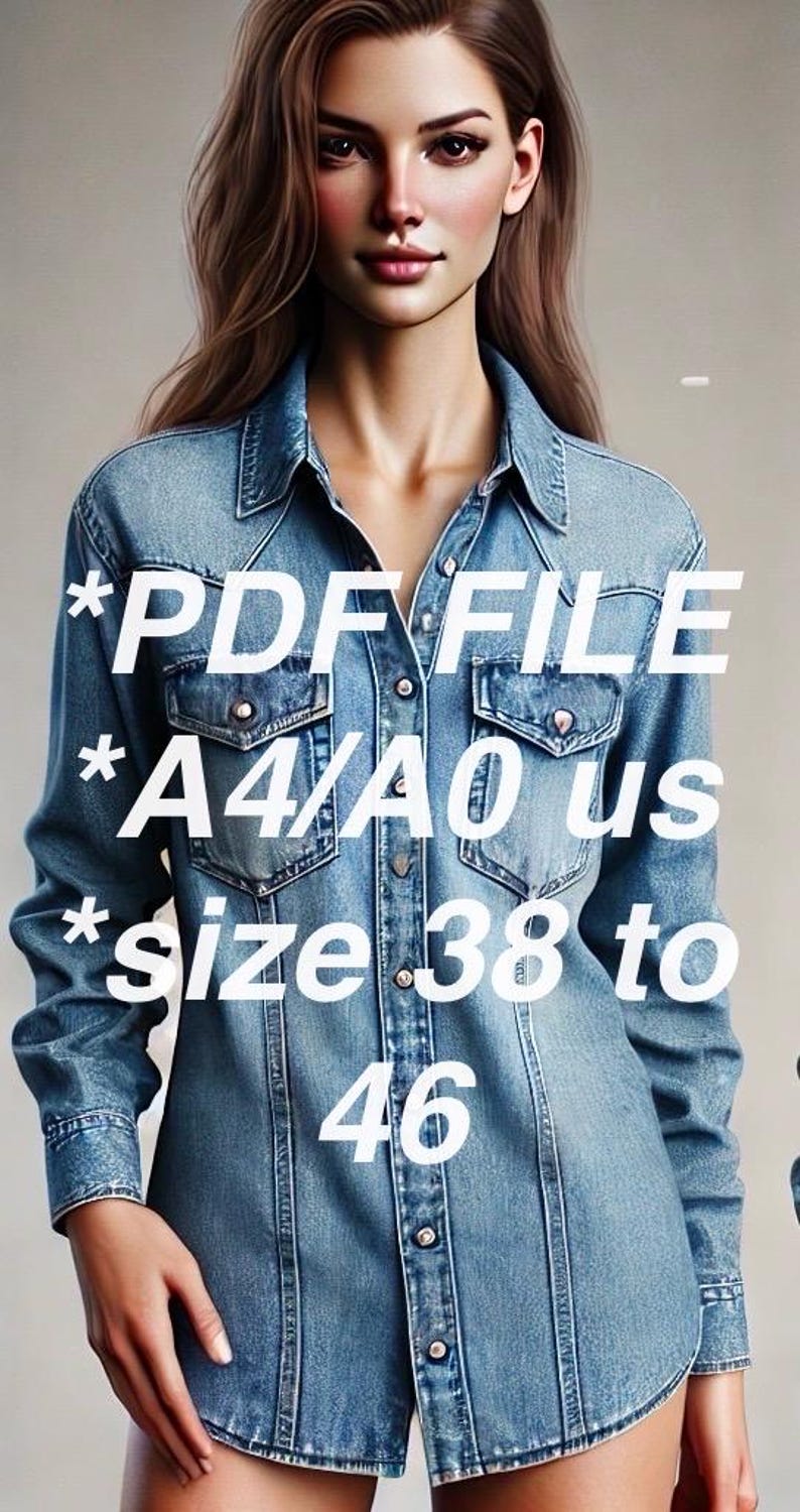 Jean Shirt Pattern , Jean Pattern , Jean Shirts Pattern - Etsy