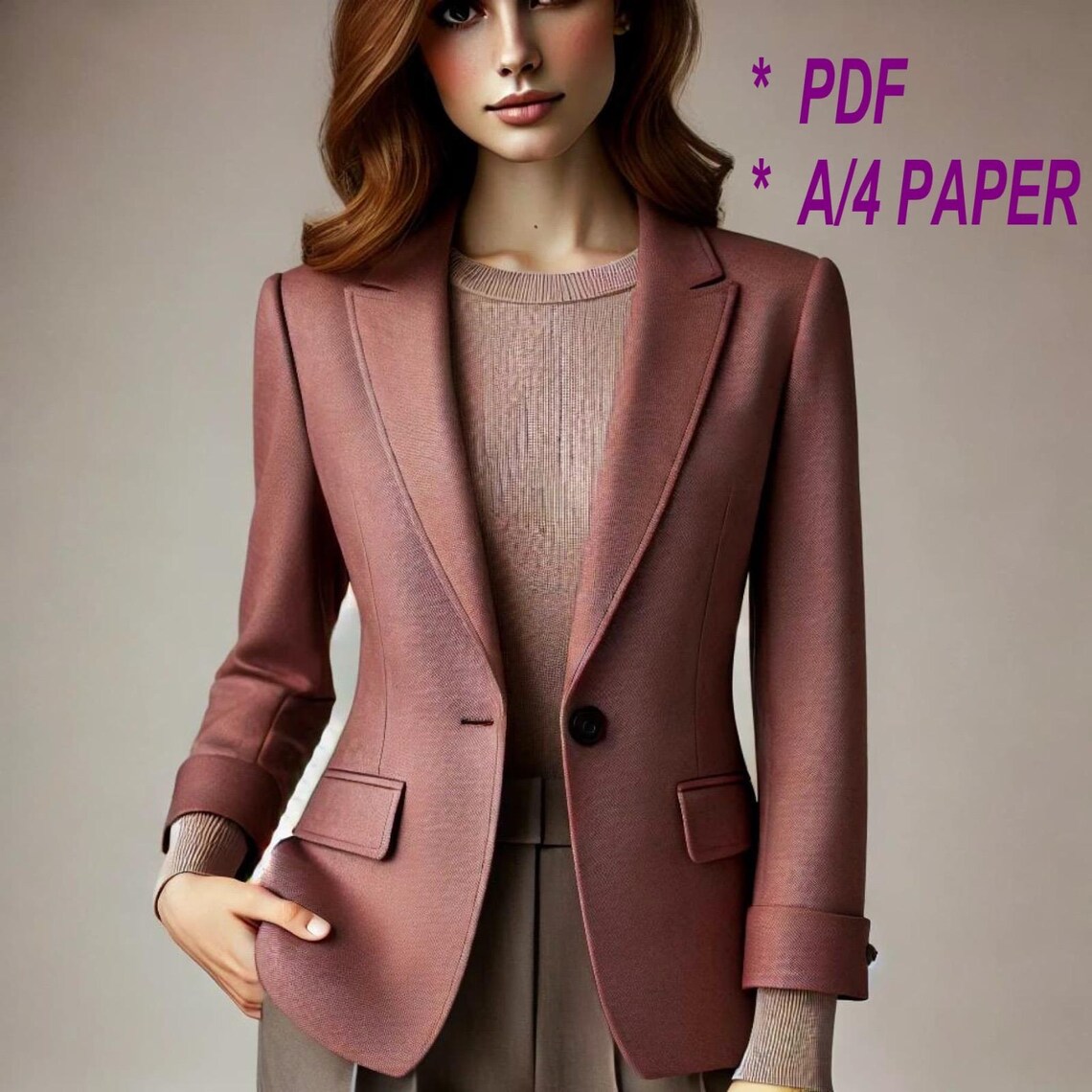 Women’s Jacket Pattern,blazer Sewing Pattern,coat Sewing Pattern ...