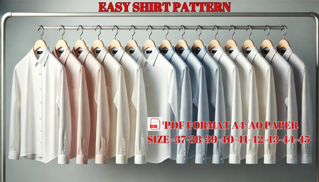 Mottuba Pattern,shirt Sewing Pattern for Men,men Sewing Pattern,shirt ...