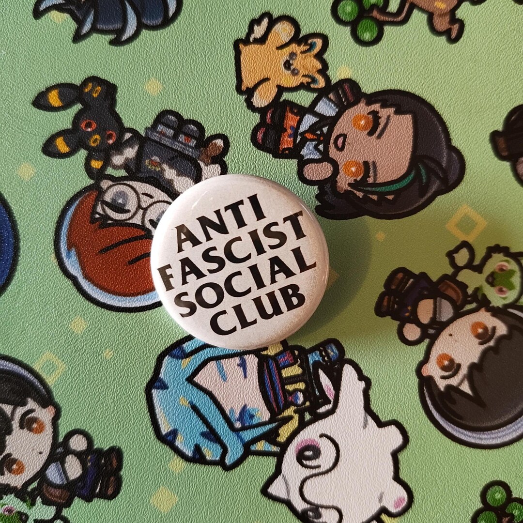 32mm (1.25") Anti Fascist Social Club Button Badge Pin - Etsy