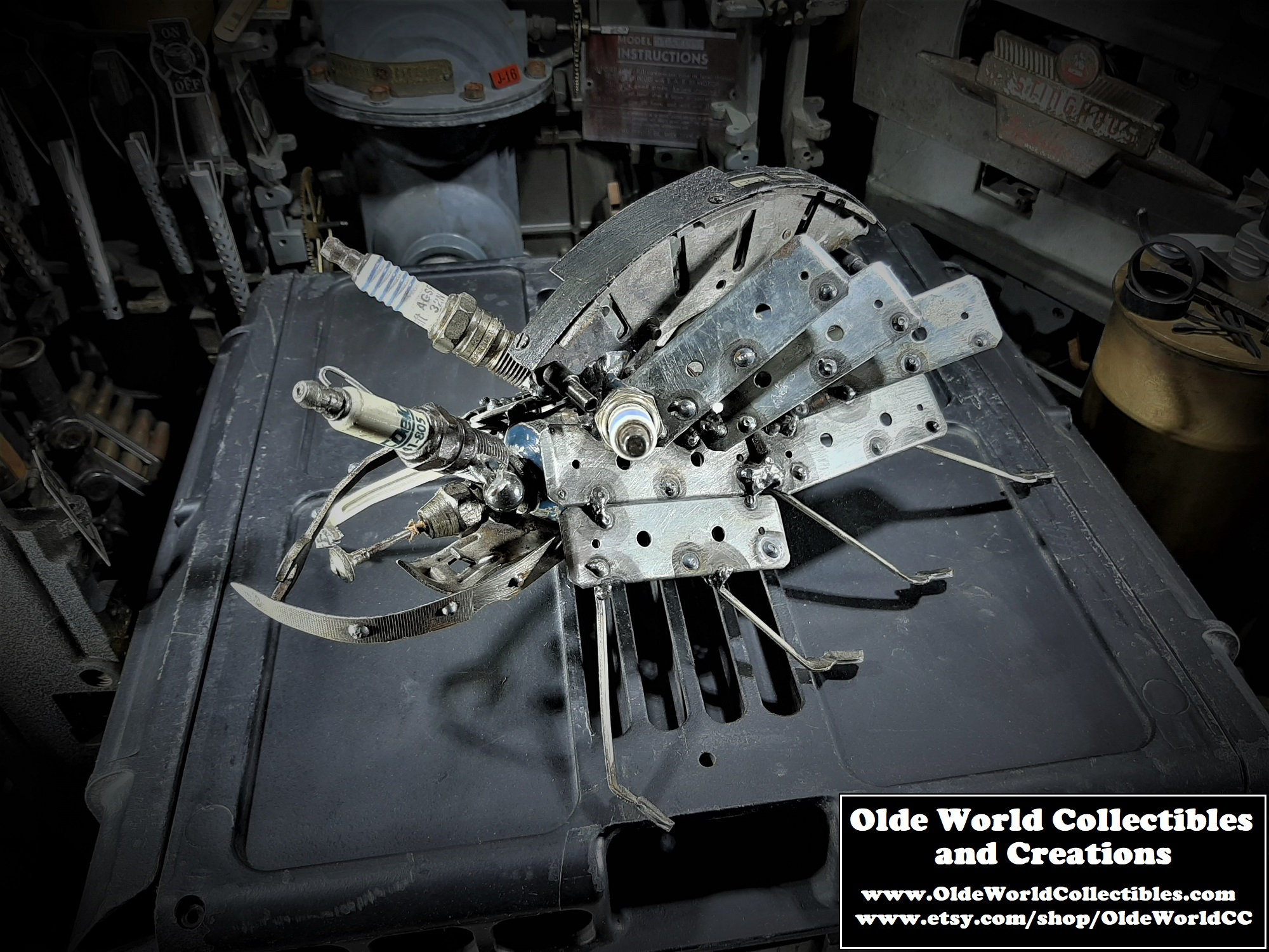 Welded Steel Bug Sculpture Plate Armored Battle Beetle - Etsy