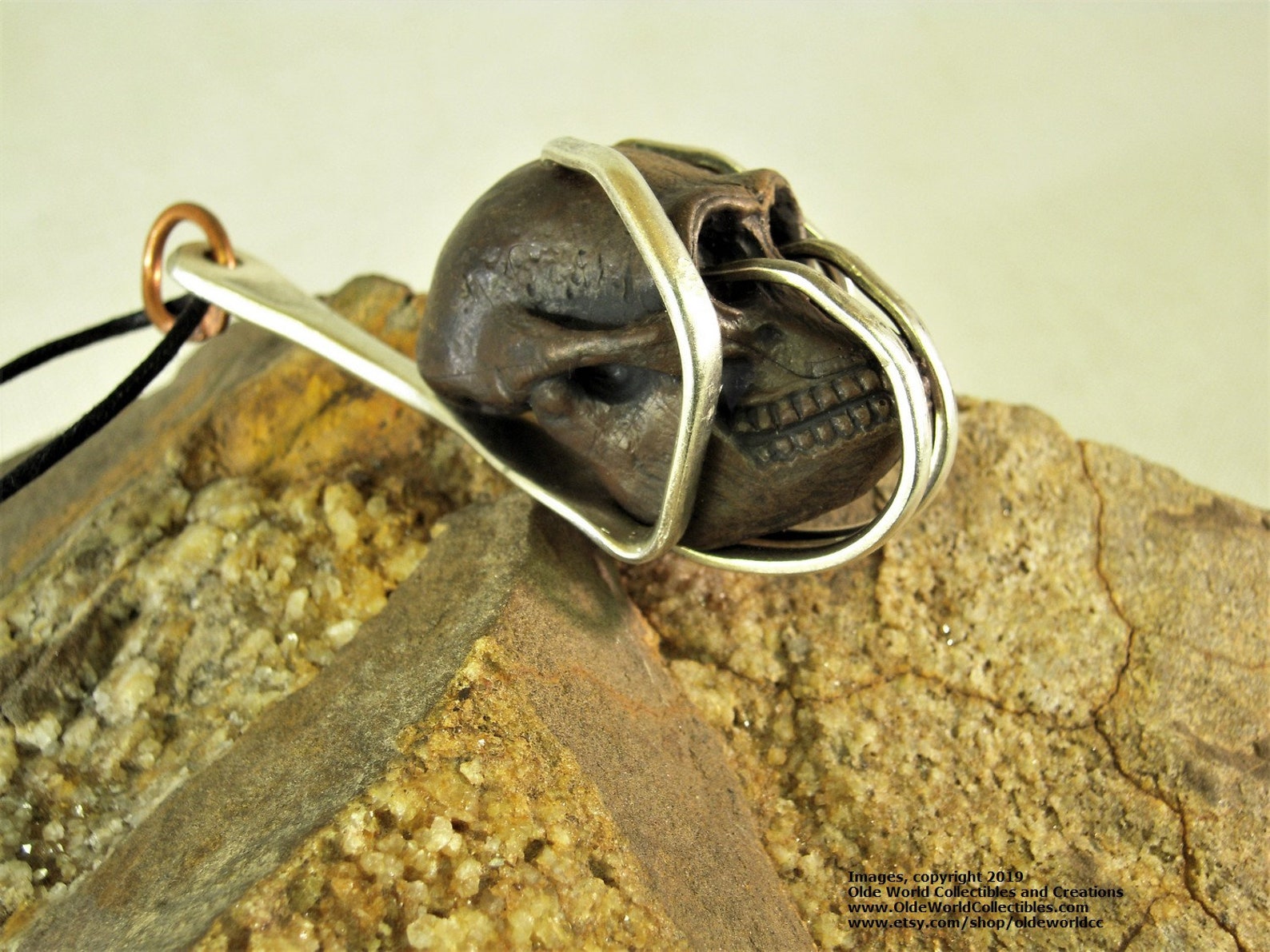 Silver Plated -fork Mounted Prehistoric Australopithecus (primate ...