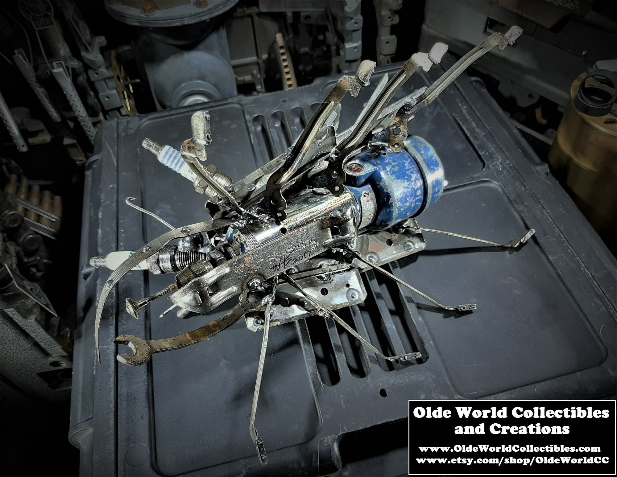 Welded Steel Bug Sculpture Plate Armored Battle Beetle | Etsy