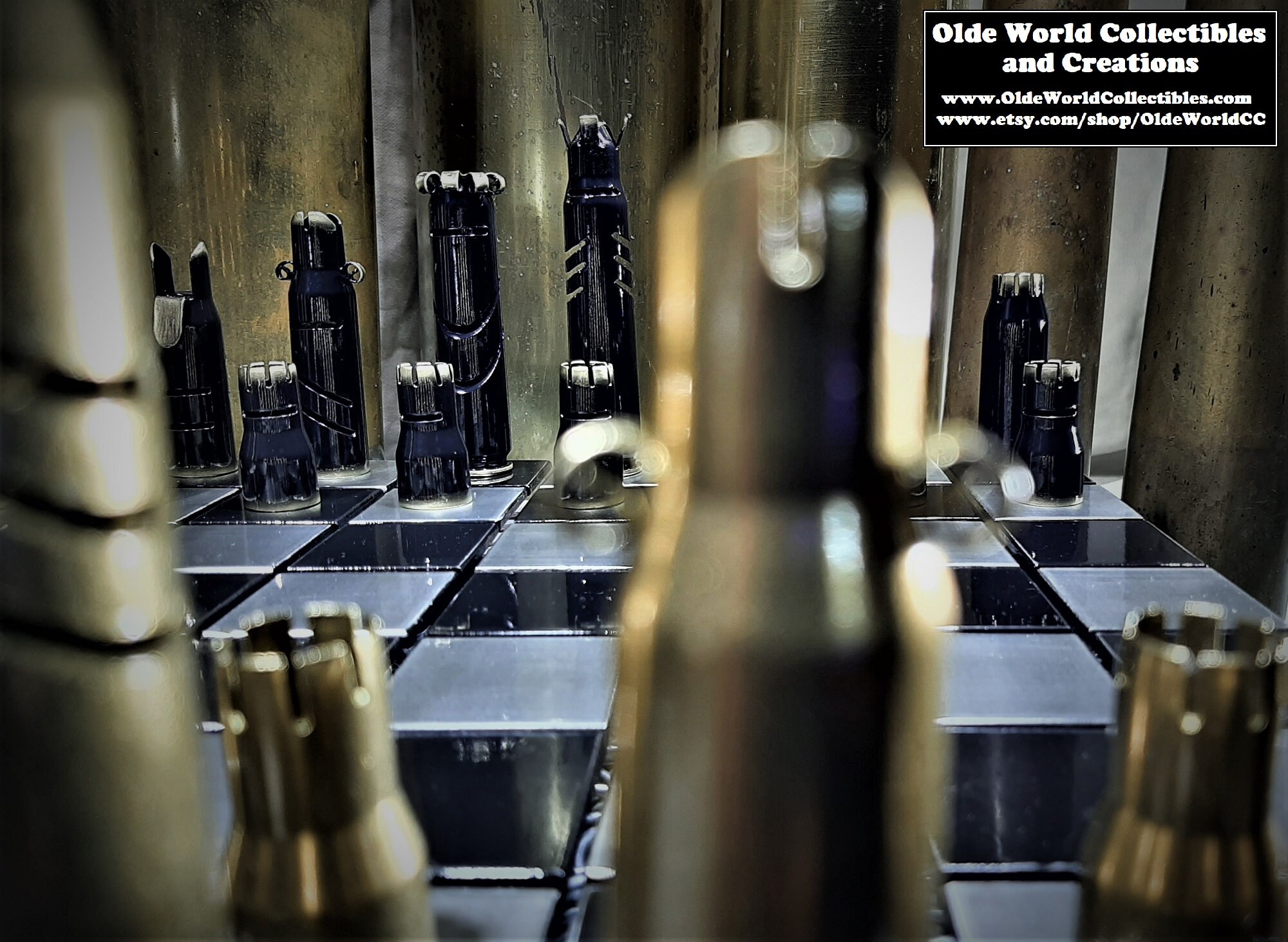 50 Caliber BMG version 5 Bullet Shell Chess Pieces Set With | Etsy