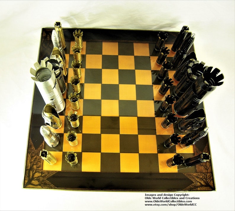 32lb-ONE OF A KIND-Large Caliber Bullet Shell Chess Set with | Etsy