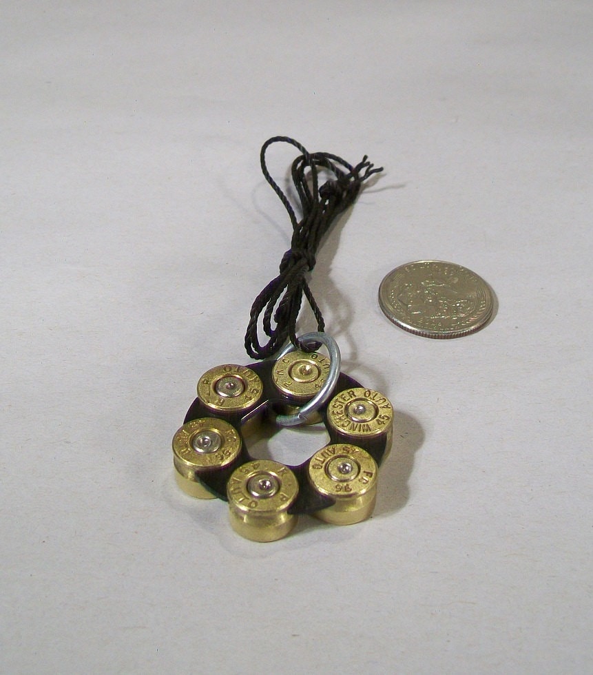 45 REVOLVER Speed Loader Bullet Shell Necklace - Etsy